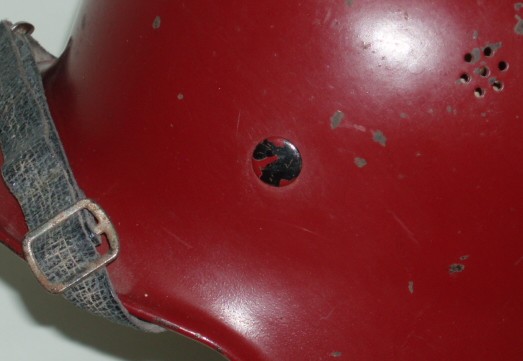 German Fireman's Helmet With Comb, Red, (orig): Shop Military Goods in ...